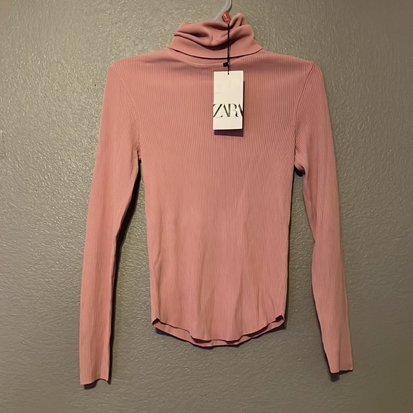 Zara | Sweaters | Zara Pink Basic Knit Sweater | Poshmark